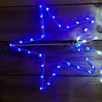 1.2m LED Rope Light 7 Star Silhouette Christmas Decoration in Cool ...