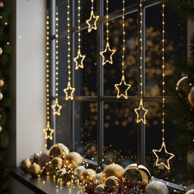 1.2m Light Up Curved Star Window Lights