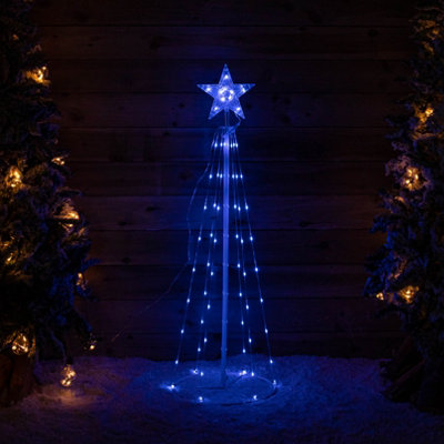 1.2M Light up Smart Christmas Cone Tree with Multi Action RGB LEDs