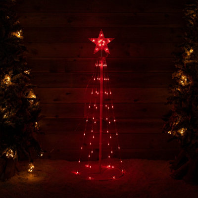 1.2M Light up Smart Christmas Cone Tree with Multi Action RGB LEDs