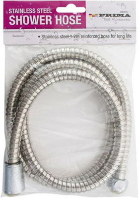1.2M Stainless Steel Chrome Flexible Bathroom Bath Shower Head Hose ...