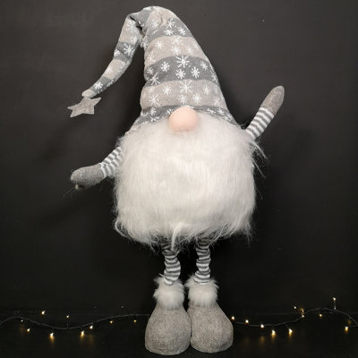 1.2m Standing Haired Christmas Gonk with Extendable Legs in Grey | DIY ...