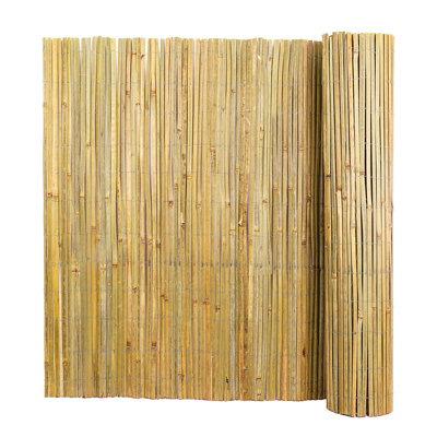 1.2m x 4m Bamboo Slat Fence Screen Roll Screening Fencing Privacy Sun ...