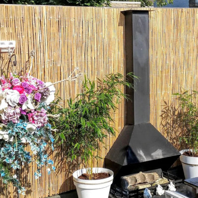 1.2m x 4m Bamboo Slat Fence Screen Roll Screening Fencing Privacy Sun ...