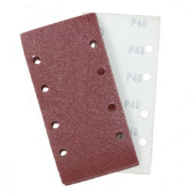 1/3 Sheet Sanding Sander Sandpaper Pads 10 Pack 40 Grit | DIY at B&Q