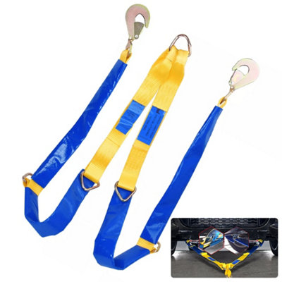 1.3m Twin Leg Vehicle Winch Recovery Strap 2000kg Lashing Capacity
