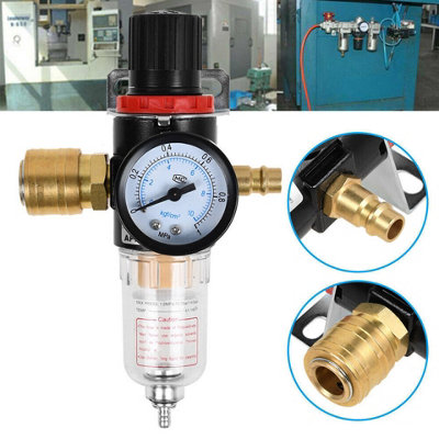 1/4 Air Filter Regulator Compressor, Compressed Air Pressure Regulator ...