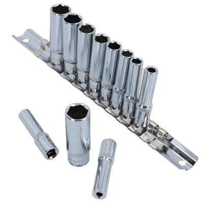 1/4" Drive Double Deep Imperial SAE AF 6 Sided Sockets 5/32" - 1/2 ...