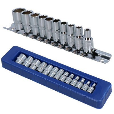 1/4" Drive Shallow Metric & Imperial SAE AF Sockets 4 - 14mm 5/32" - 1/ ...