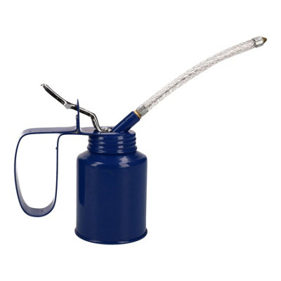1/4 Pint Oil Lubricant Metal Can with Flexible Spout Thumb Pump Trigger ...