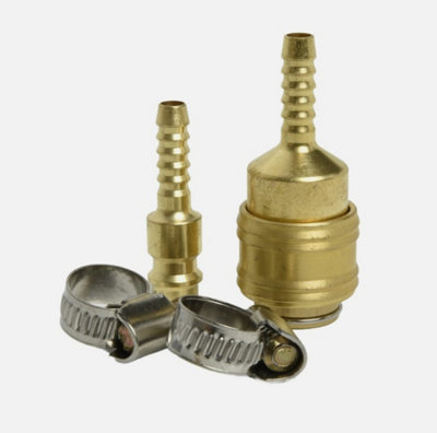 1/4" Steel Air Hose Coupling 7.2mm Set Clamp 217 PSI Compressed Air ...