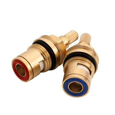1-4 Turn Ceramic Faucet Cartridge (20 Spline), 2 Pack, Shower Faucet ...