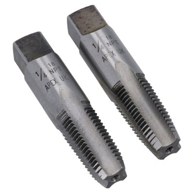 1/4" x 18 NPT Imperial Tungsten Steel Taper and Plug Set TD079