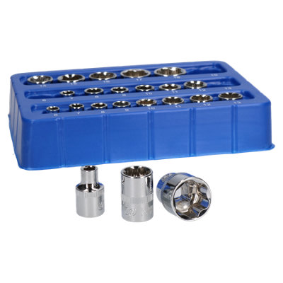 1/4in And 3/8in Drive Metric MM Shallow Super Lock Socket Set 6mm ...