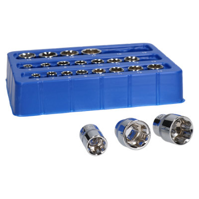 1/4in And 3/8in Drive Metric MM Shallow Super Lock Socket Set 6mm ...