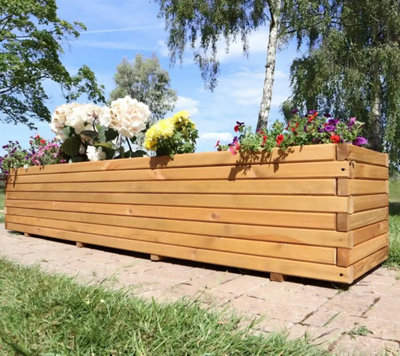 1.4m Pine Raised Trough Planter