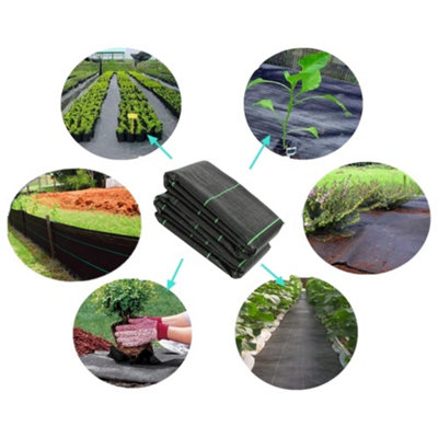1.5 x 25 m / 4.9 x 82.0 ft Weed Control Membrane, Weed Control Woven ...