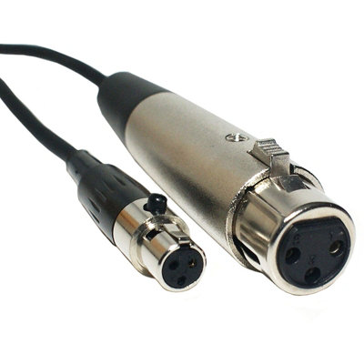 1.5m 3 Pin XLR Socket to Mini XLR Female Microphone Cable Headset Plug ...