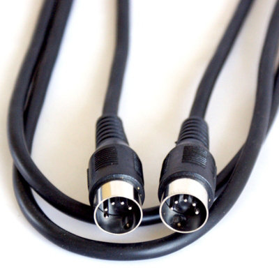 1.5m 5 Pin Pole Male DIN to DIN Plug Cable PC Keyboard MIDI Video IBM ...