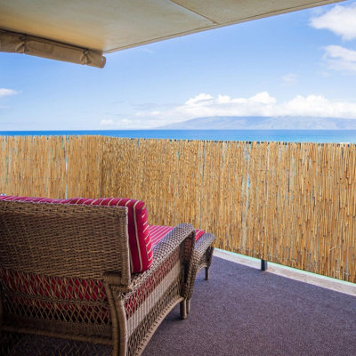 1.5m x 4m Natural Fence Peeled Reed Fencing Outdoor Garden Privacy