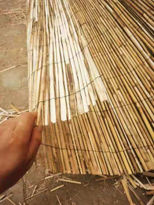 1.5m x 4m Split Natural Peeled Reed Screening Fencing Panel Bamboo ...