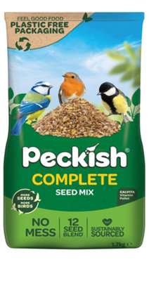 1.7kg Complete Husk-Free Bird Seed Mix - 100% Edible, 12 Seed Varieties ...