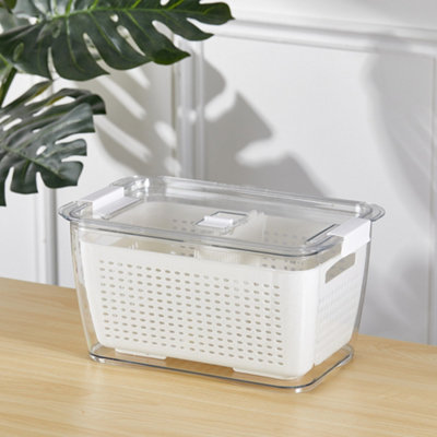 1.7L Nested Fridge Storage Container with Removable Colander