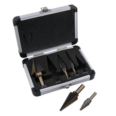 1/8" - 1 - 3/8" Imperial HSS - G Step Drill Cone Conical Cutter 5pc Set ...