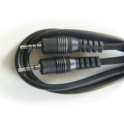1.8m 2.5mm 4 Pole Mini Jack Plug to Male Cable Lead AV Camcorder Camera ...