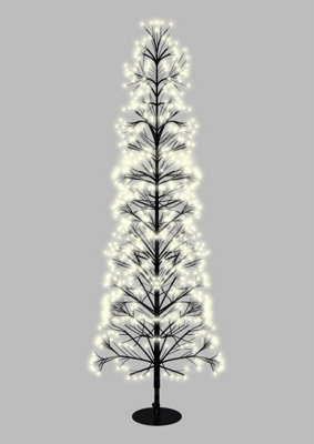 1.8m 3000 WW Micro Led Black Tree