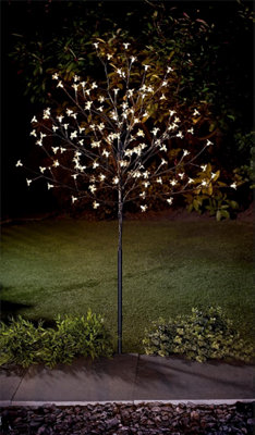 1.8m Cherry Tree 352 warm white LED Blossom lights with Metal flat Base ...
