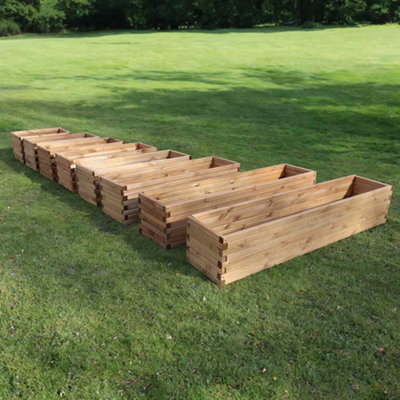 1.8m Pine Raised Trough Planter