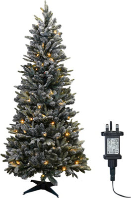 1.8m Pre-Lit 100ww Pop Up Frosty Pine Xmas Tree