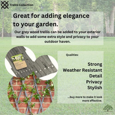 1.8m x 0.3m Heavy Duty Plant Support Wooden Expanding Trellis for ...