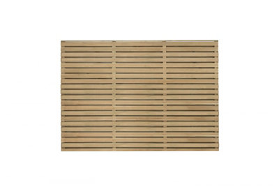 1.8m x 1.2m Pressure Treated Contemporary Double Slatted Fence Panel ...