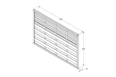 1.8M X 1.2M PRESSURE TREATED DECORATIVE KYOTO FENCE PANEL - PACK OF 3