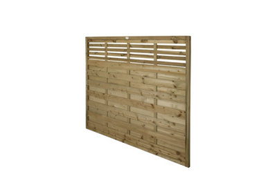 1.8m x 1.5m Pressure Treated Decorative Kyoto Fence Panel - Pack of 3