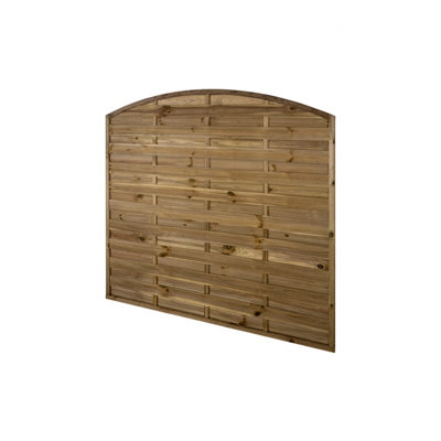 1.8M X 1.8M PRESSURE TREATED DECORATIVE DOME TOP FENCE PANEL - PACK OF 3
