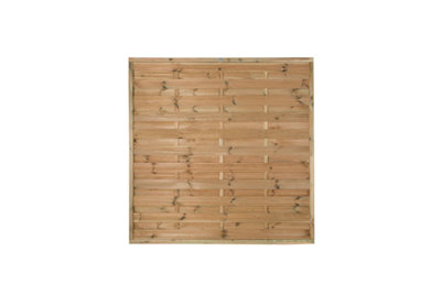 1.8m x 1.8m Pressure Treated Decorative Europa Plain Fence Panel - Pack ...