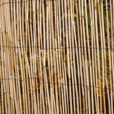1.8m x 4m Natural Fence Peeled Reed Fencing Outdoor Garden Privacy