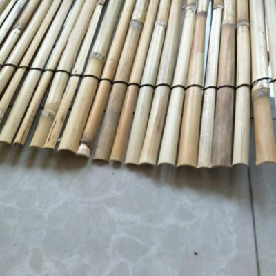1.8m x 4m Split Natural Peeled Reed Screening Fencing Panel Bamboo ...