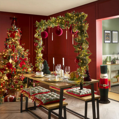 1.95m Black Metal Extendable Christmas Table Display Pole with ...