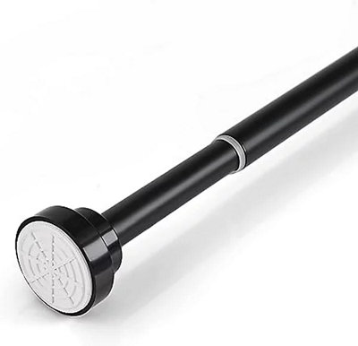 1.9m adjustable telescopic pole no drill extendable rod for curtains ...