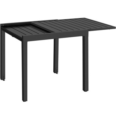 1 Aluminum Garden Table Campos Extendable, Height-adjustable - dark grey