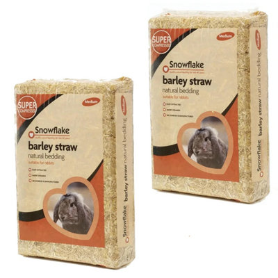 1 Bag 3kg Super Compressed Natural Soft Flake Barley Straw For Animal ...