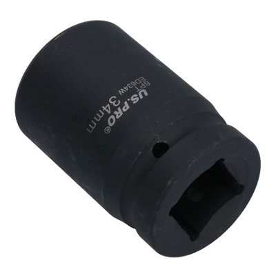 1" Drive 34mm Deep MM Impact Impacted Socket 6 Sided Single Hex