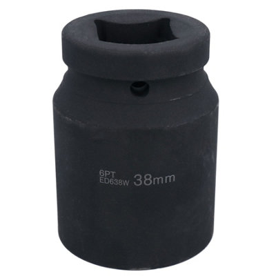 1" Drive 38mm Deep MM Impact Impacted Socket 6 Sided Single Hex