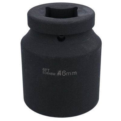 1" Drive 46mm Deep MM Impact Impacted Socket 6 Sided Single Hex | DIY ...
