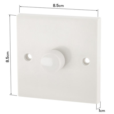 1 Gang 1 Way Dimmer Switch 400W - White