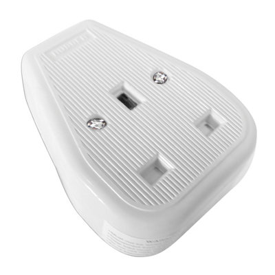 1 Gang 13 Amp Heavy Duty Trailing Socket Unswitched White
